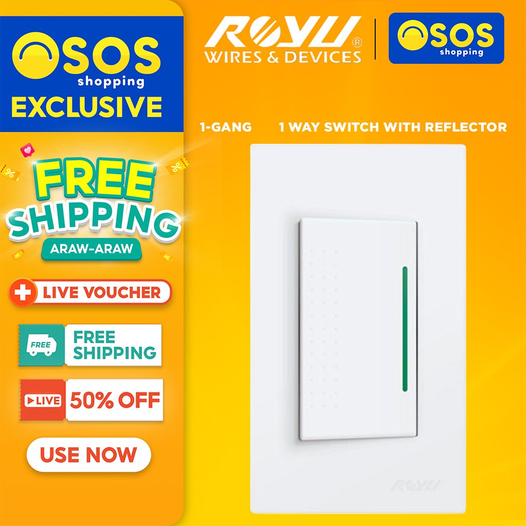 Royu WD 1-Gang 1-way Switch WD511 •OSOS• | Shopee Philippines