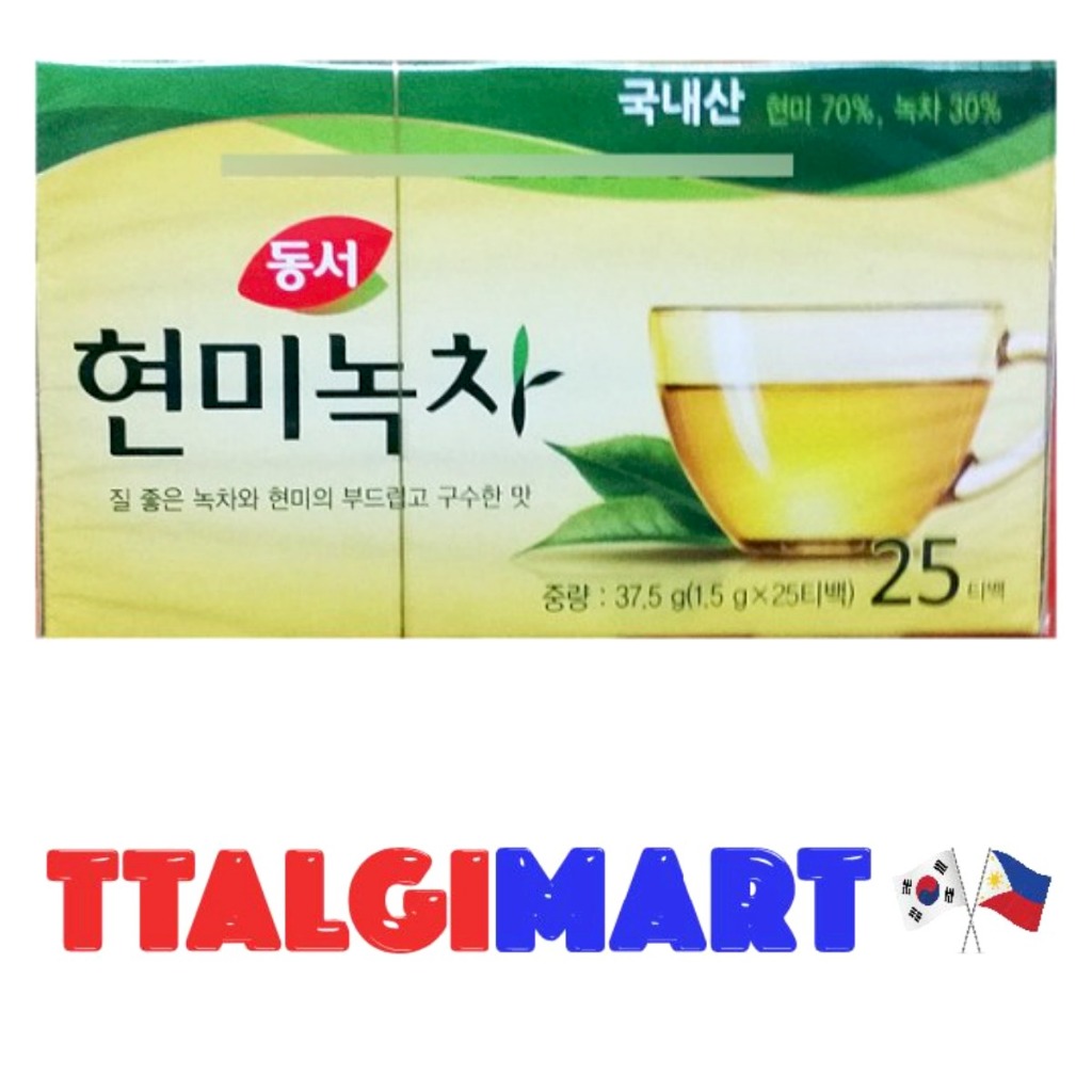 DONGSUH BROWN RICE GREEN TEA 37.5G (1.5G X 25) | Shopee Philippines