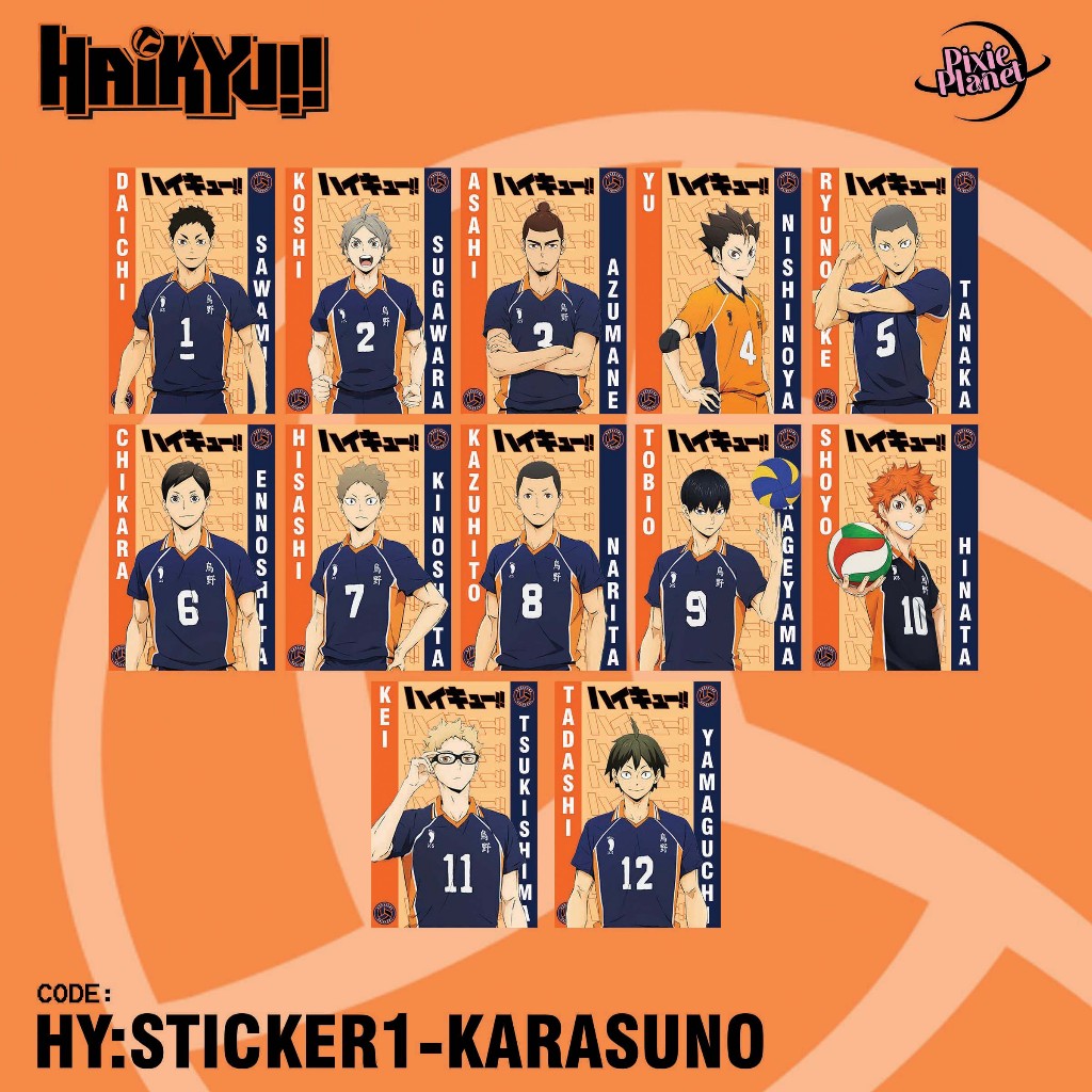 HAIKYU STICKERS - KARASUNO (HY:STICKER1) | Shopee Philippines