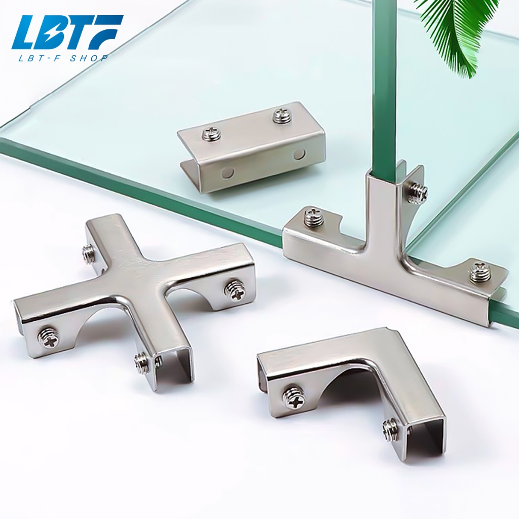 LBT-F Glass Corner Guard Hardware Corner buckle T-cross Reinforcement ...