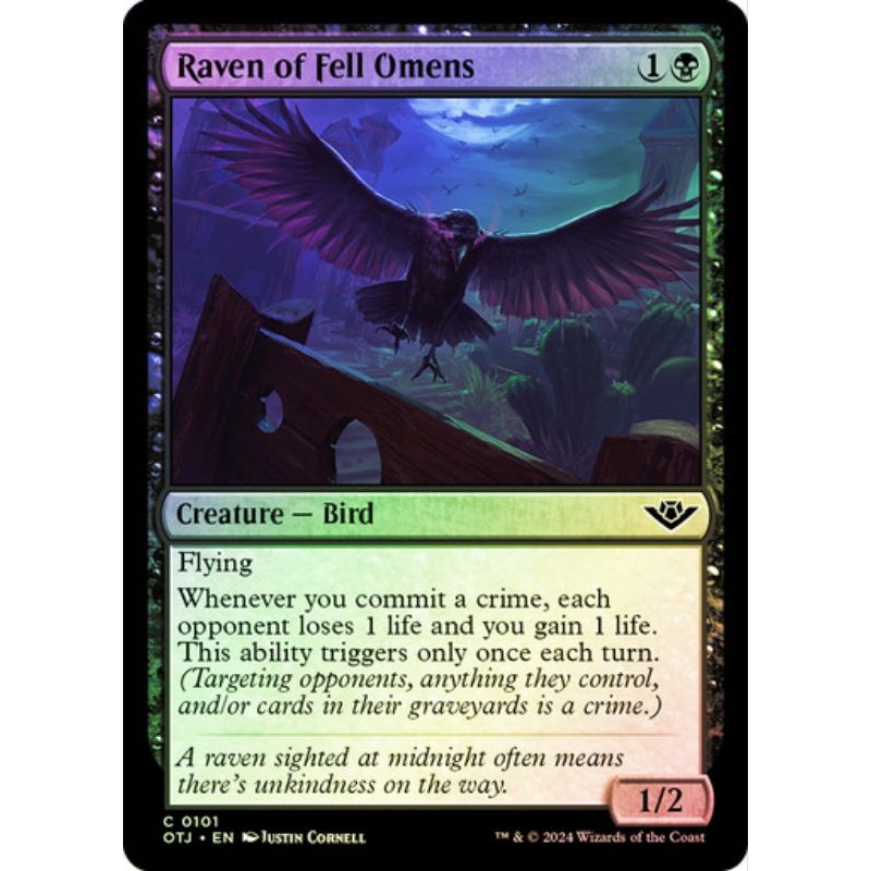 Raven of Fell Omens NM MTG - Outlaws of Thunder Junction | Shopee ...