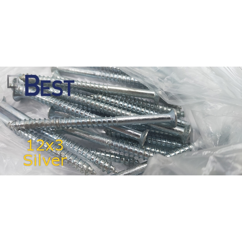 Wood Screw 12 x 3 & Jalousie Screw 8 x 1 1/2 (1 gross) Silver & Brown ...