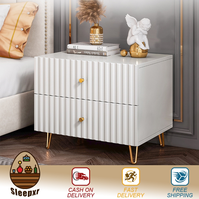 2/3 layers Nordic Style Bedside Table Modern Bedroom Locker Light ...