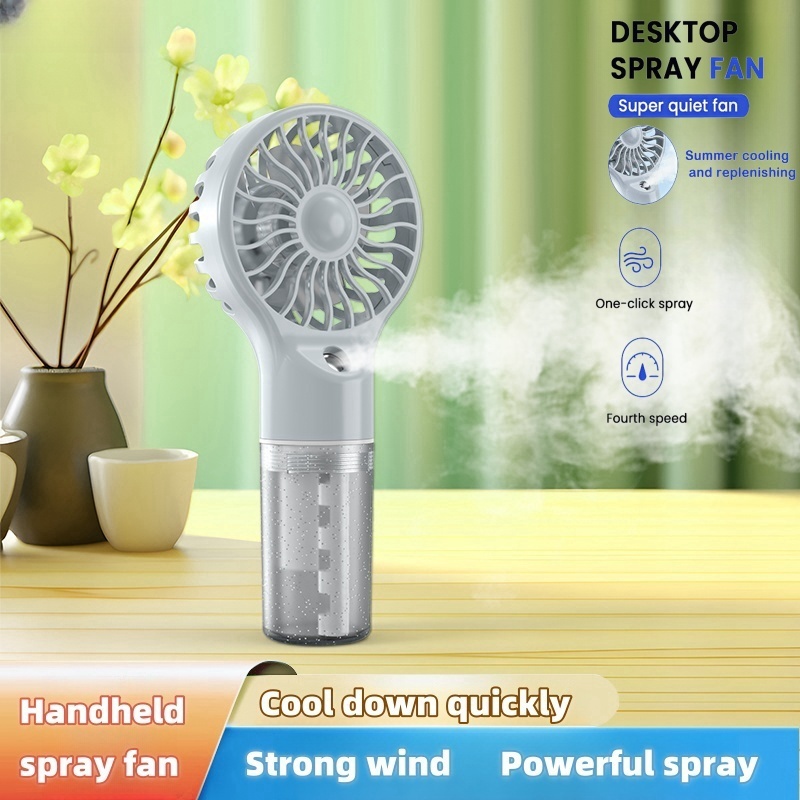 2025 USB Mini Water Mist Fan High wind speed Portable Mini rechargeable ...