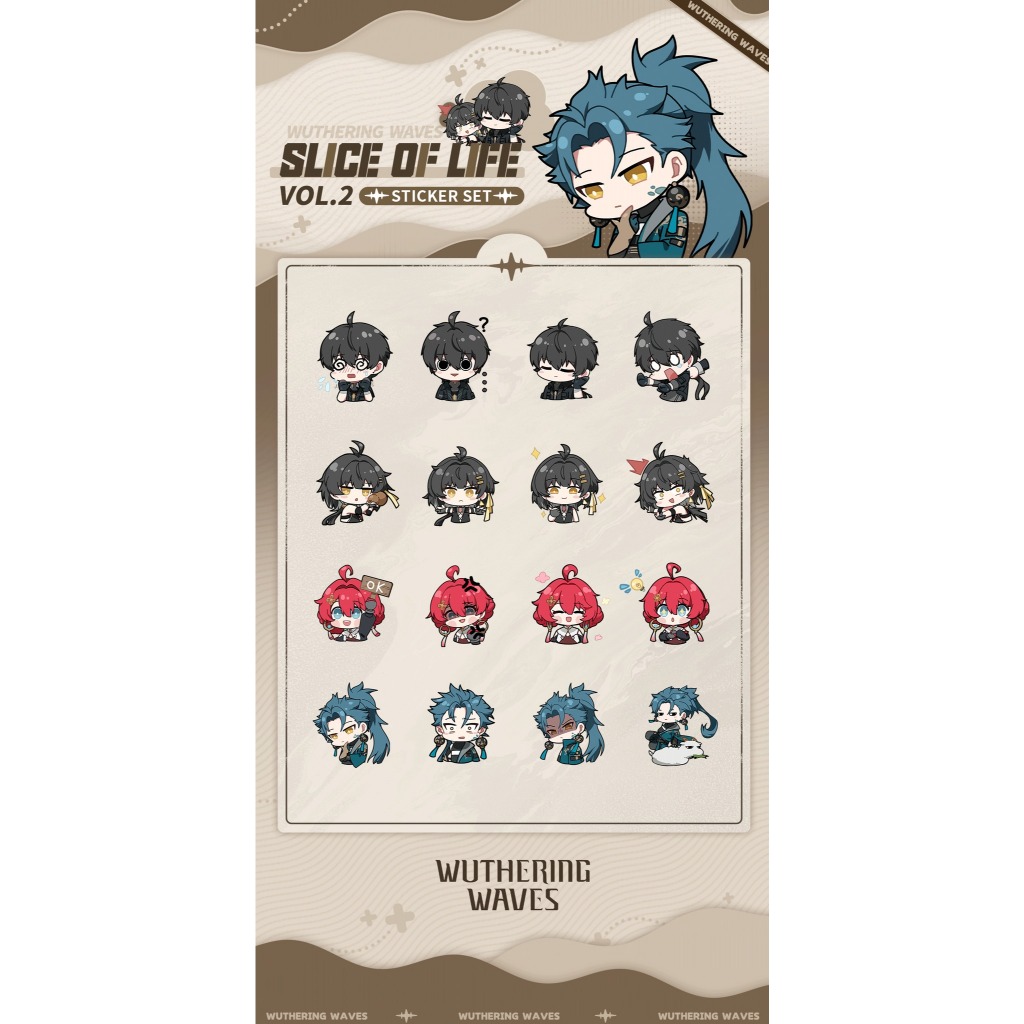 Wuthering Waves Character's EMOJI/CHIBI Stickers [VOL 2 & 3]| Laminated ...