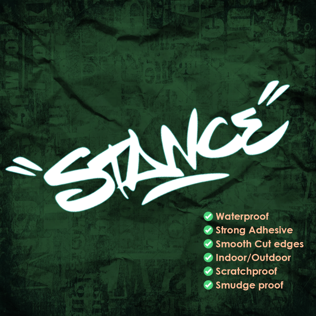 *STANCE 001 Die-Cut Vinyl Sticker Decal car motorcycle laptop mugs ...