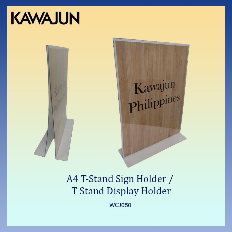 A4 T Shape Transparent Display Holder/T Shape Stand/A4Sign Holder ...
