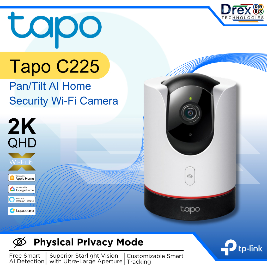 TP-LINK Tapo C225 2K QHD (Horizontal 360º Pan/Tilt AI Home Security Wi ... TP-LINK Tapo C225 2K QHD (Horizontal 360º Pan/Tilt AI Home Security Wi ...
