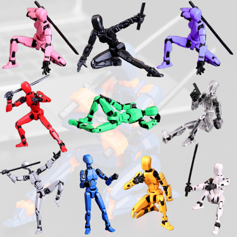 13 Action Figure Full Body Movable Toys Multi-Jointed Movable Robot 3D ...