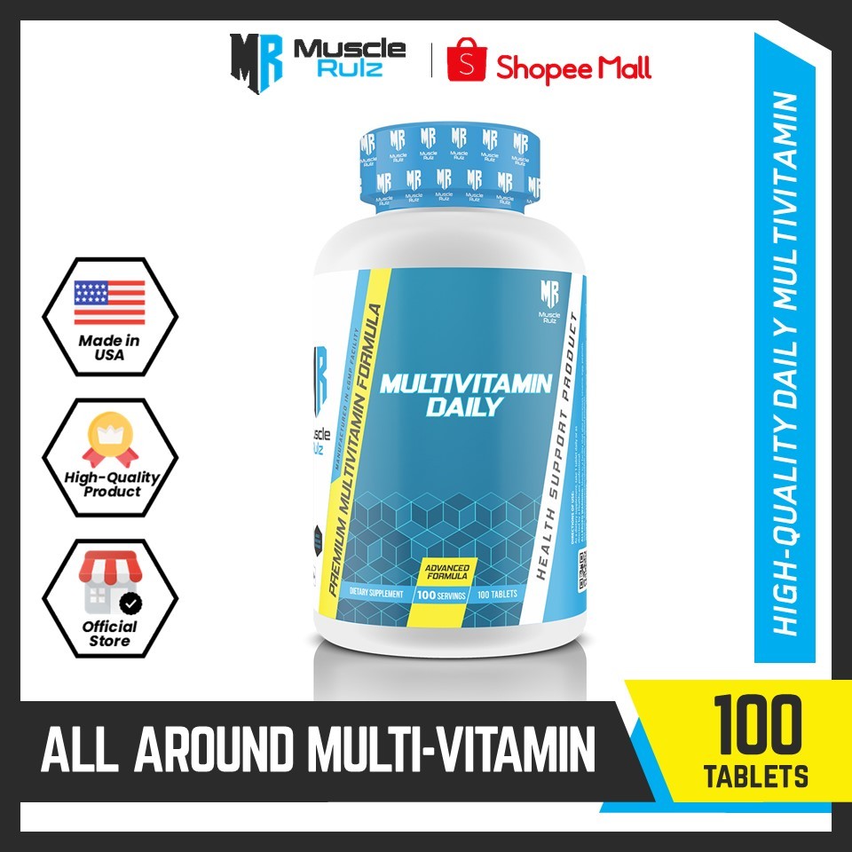 Muscle Rulz Multivitamin Daily - 100 Tablets | Multivitamin for Men and ...
