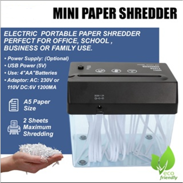 Mini Electric Shredder Portable Paper Shredder Documents Paper Cutting ...