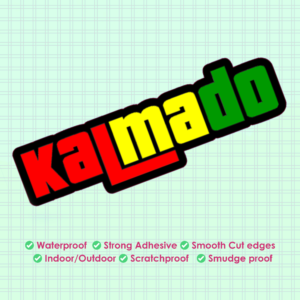 KALMADO RASTA 001 Vinyl Sticker Decal car motorcycle bike laptop mugs tumblers aquaflask glass ...