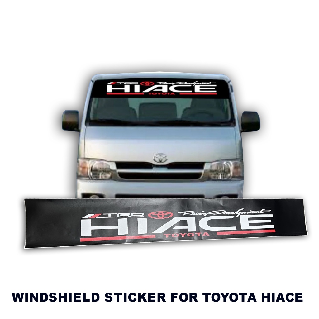 Windshield Sticker TRD Toyota HiAce Decal Sticker for Hi Ace GL Grandia ...