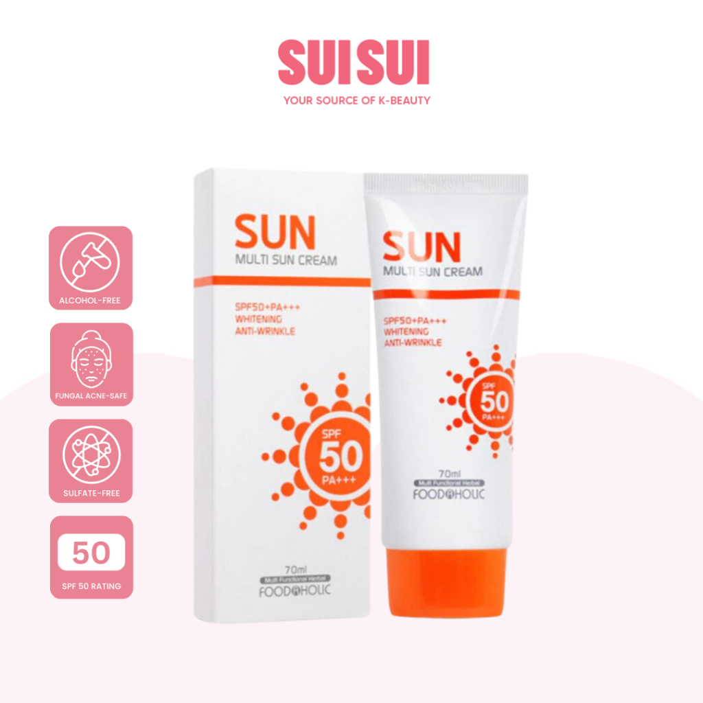 FOODAHOLIC Multi Sun Cream SPF50+ PA+++ [Sunscreen | Sunblock] | Shopee ...