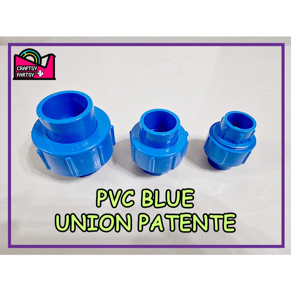 (PER PIECE) PVC Blue Union Patente 1/2" 3/4" 1" 1 1/4" (20mm 25mm 32mm ...