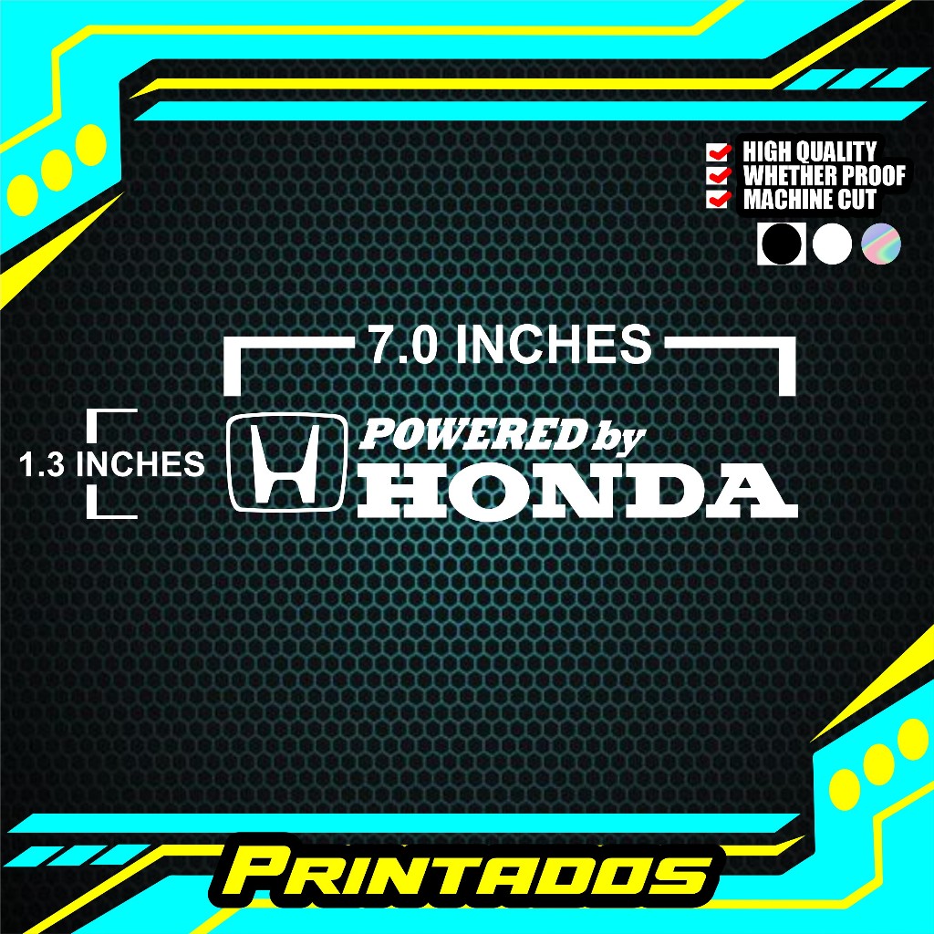 ORIGINAL POWERED BY HONDA decal sticker cutout for car , motorcycle and ...