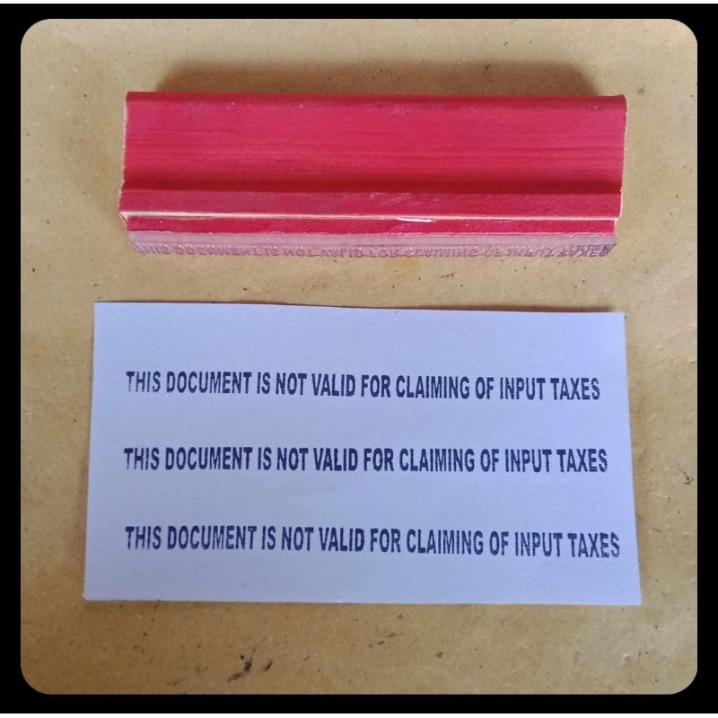 This document is valid for claim of input tax (STAMP) | Shopee Philippines