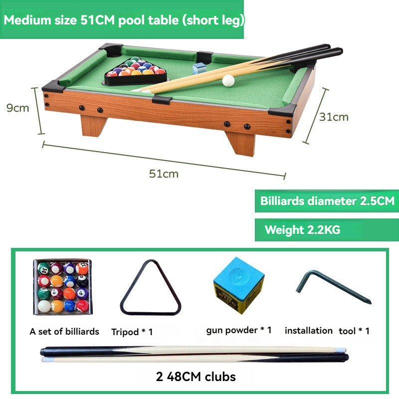 Mini Billiard Table for Kids Wooden With Tall Feet Pool Table Set Taco Billiards Billiard Table ...