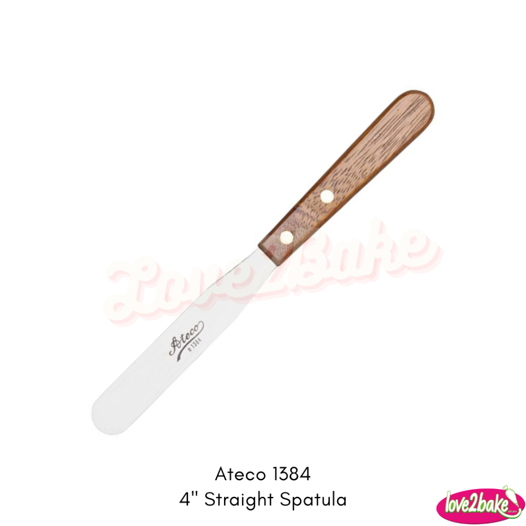#1384 Ateco 4 1/4" Blade Straight Baking / Icing Spatula with Wood ...