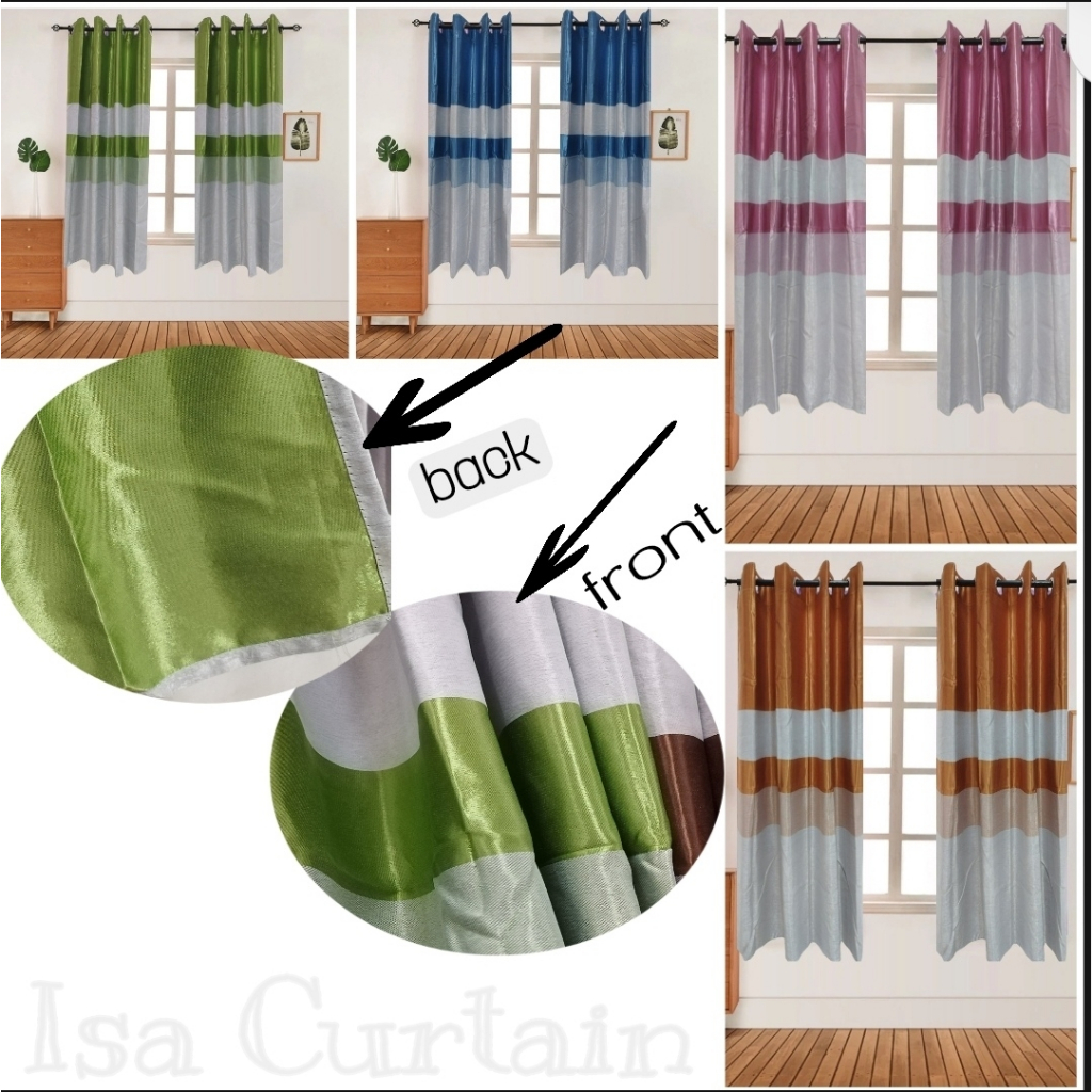 Elegant Half Blackout Curtain With Ring Quality Kurtina (130*135cm) WJ ...