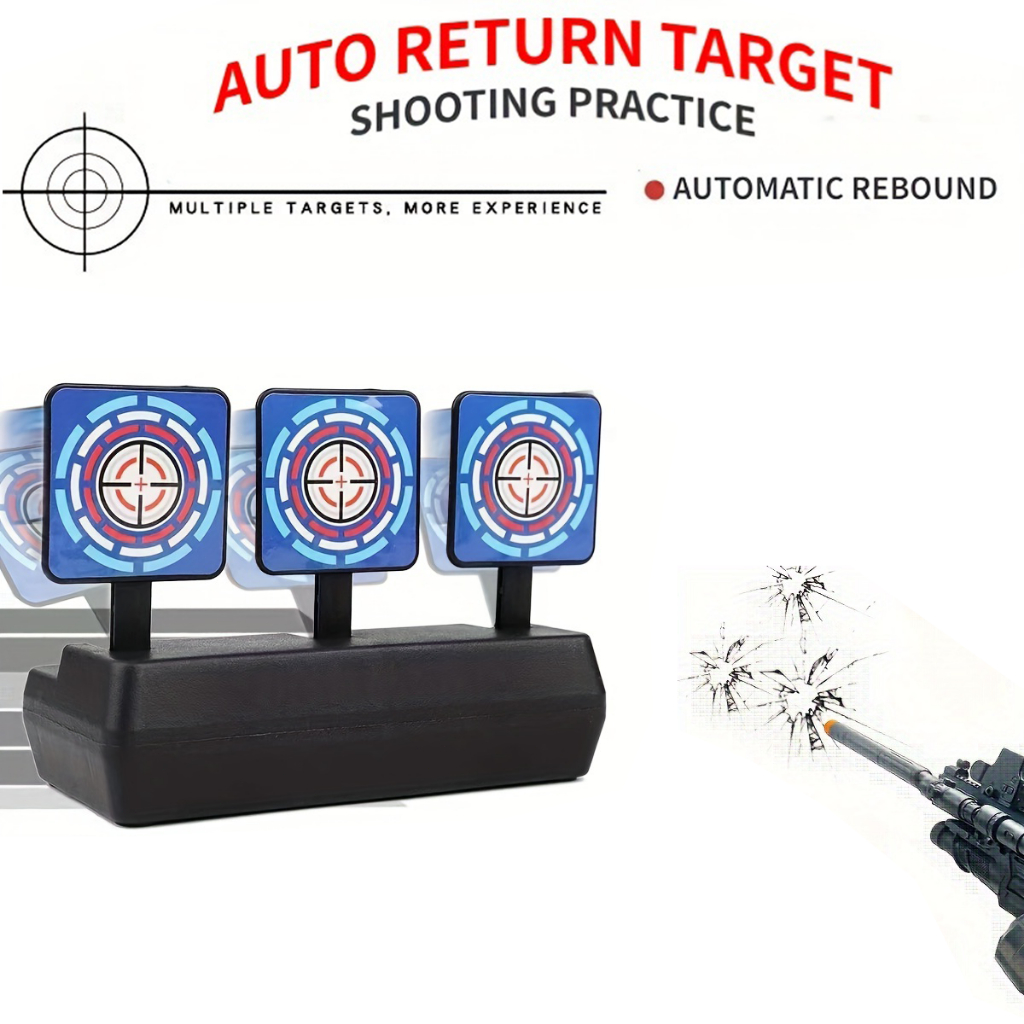 Electric automatic reset target gun toy outdoor training hydrogel ball ...