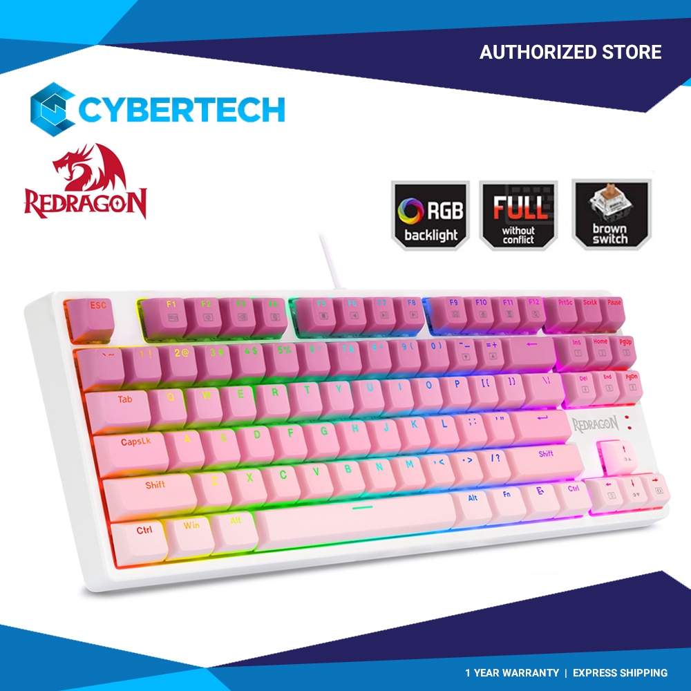 Redragon Cass K645W-GP-RGB Wired Mechanical Gaming Keyboard Dust-Proof ...