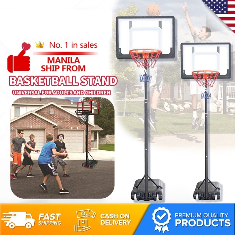 Basketball Hoop Height Adjustable Portable Hoops Rebounding Junior Hoop ...