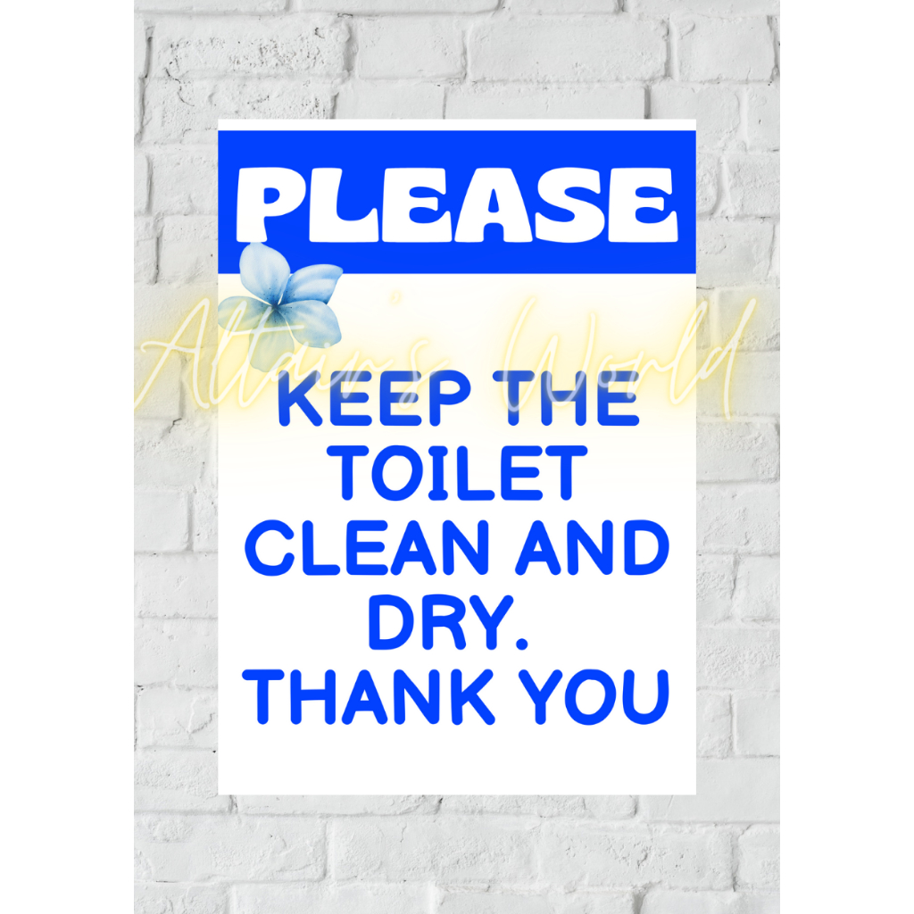 Signage Come Clean Leave Clean Bathroom Restroom Comfort Room Toilet ...