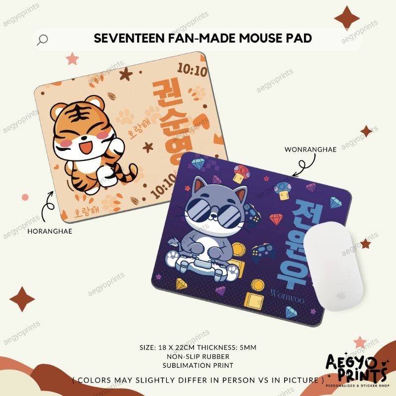 SEVENTEEN Inspired Mouse Pad | Aegyoprints | Shopee Philippines
