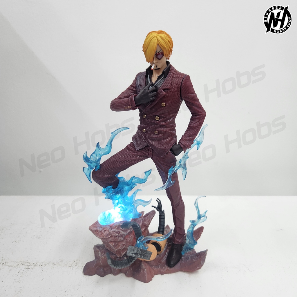 GK LXS KO One Piece Vinsmoke Sanji Blue Flame w/LED | Shopee Philippines