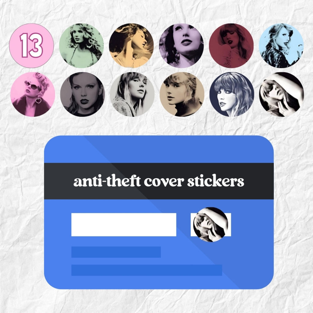 CVV Stickers Taylor's Version Taylor Swift Credit Card Protection ...