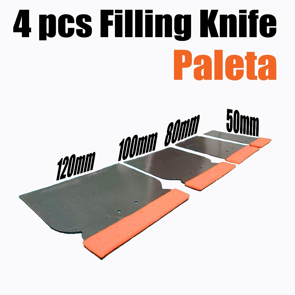 4 pcs Paleta / Putty Knife / Scrapper with plastic handle | Shopee ...