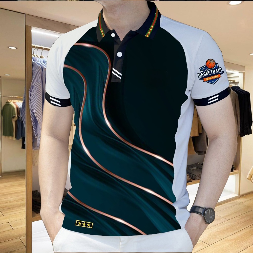 Polo t-shirt for men made of cool material, Slim fit polo t-shirts for ...