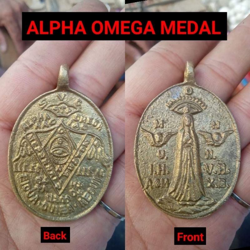 Alpha Omega Medallion with Oracion | Shopee Philippines