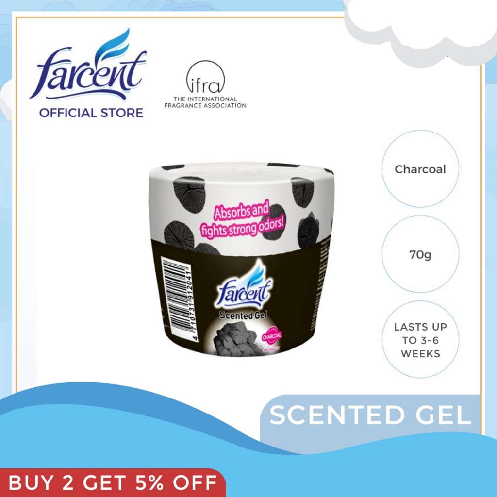 Farcent Air Freshener Scented Gel - Charcoal 70g | Shopee Philippines