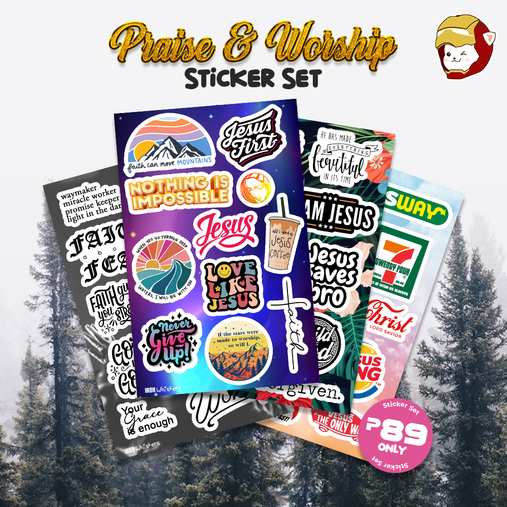 Praise and Worship | Glitter Vinyl Stickers | Shopee Philippines