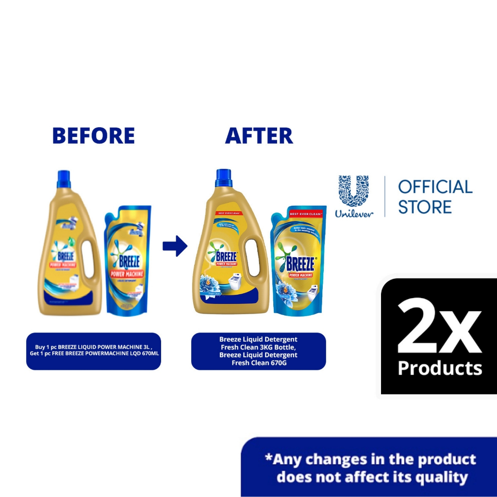 Breeze Liquid Detergent Power Machine Fresh Clean 1KG, Breeze Liquid ...