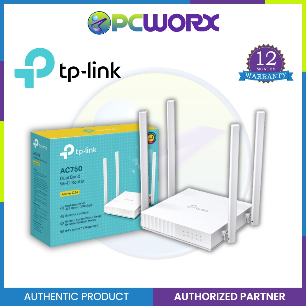 Tp-Link Archer C24 AC750 Dual Band Wi-Fi Router High-Speed Wi-Fi ...