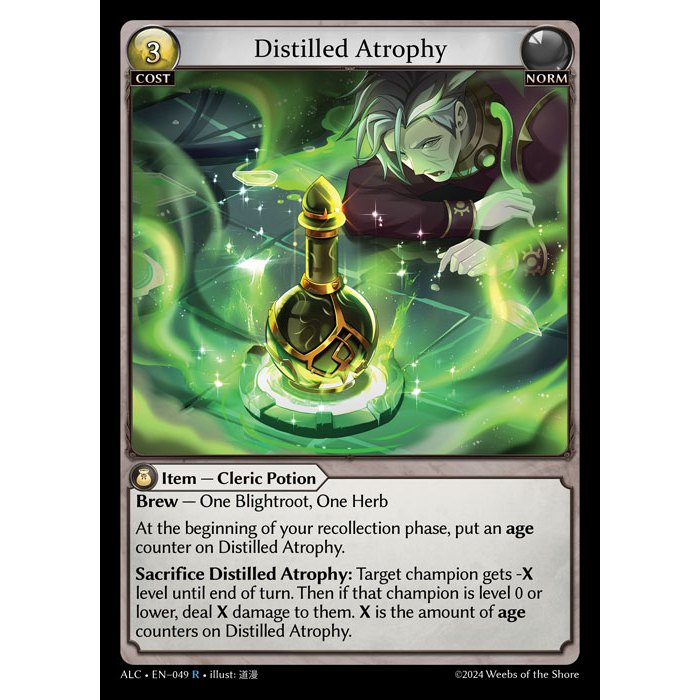 Grand Archive TCG - Distilled Atrophy - R - Alchemical Revolution | Shopee Philippines