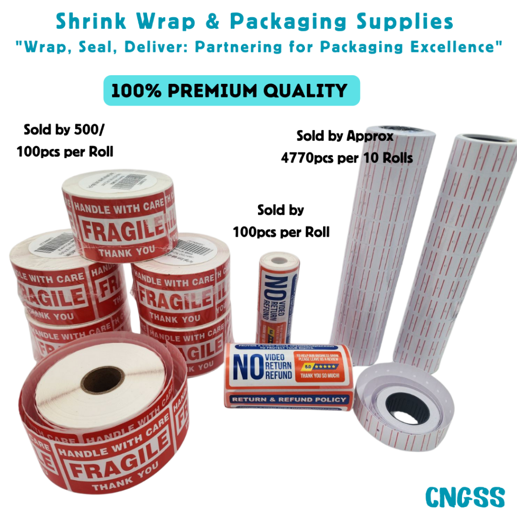 Premium Quality Sticker, No Video, No Refund, No Return, Fragile, Price ...