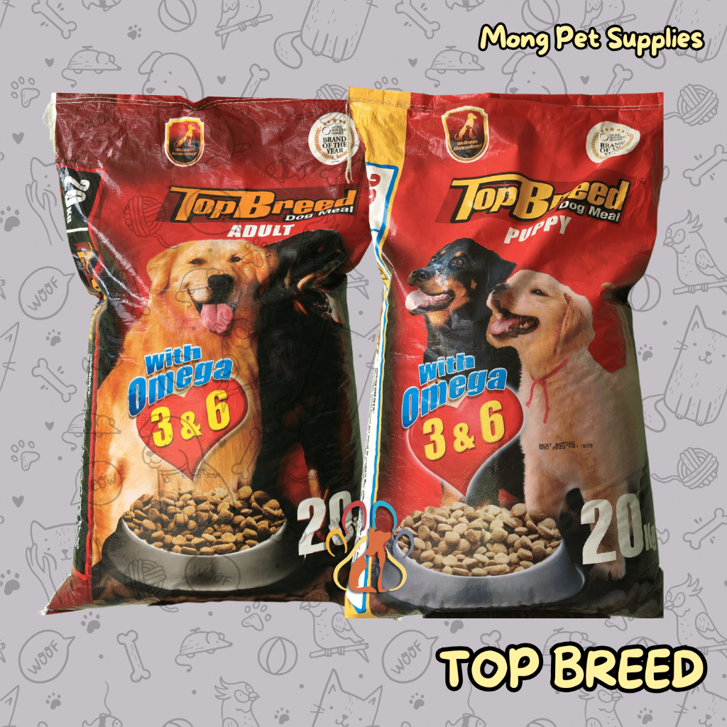 Top Breed Dog Food for Adult and Puppy 20kg | Shopee Philippines