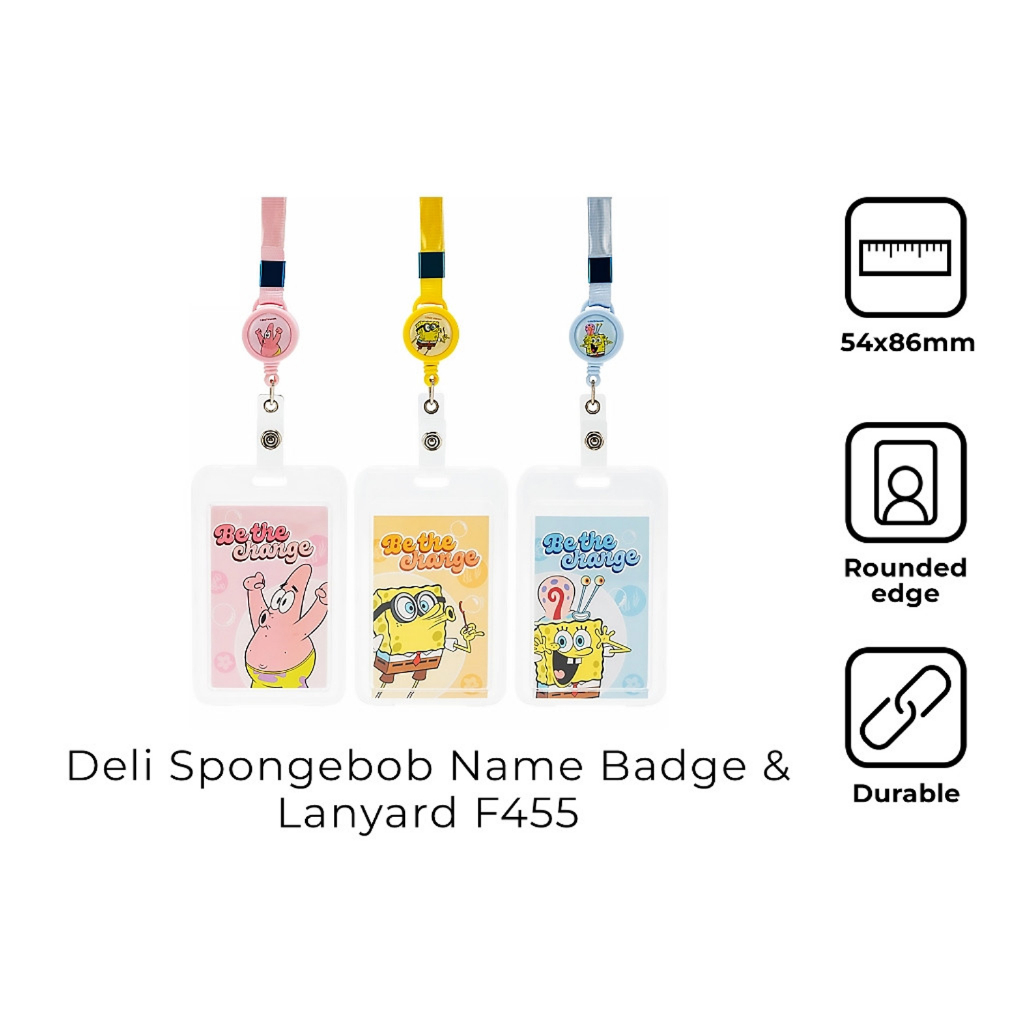 Deli Spongebob Name Badge & Lanyard F455 | Shopee Philippines