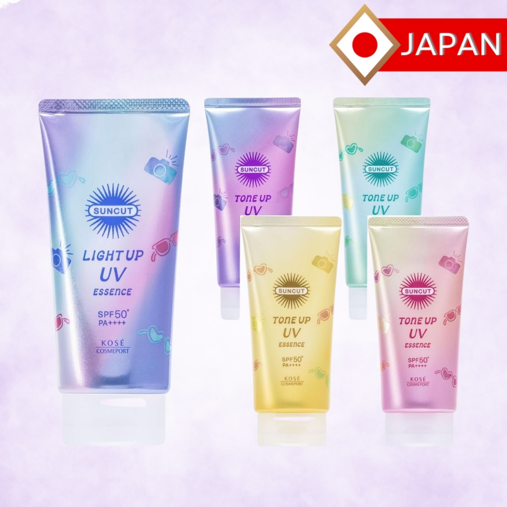 KOSE Suncut Tone Up UV Essence SPF50+ PA++++ 80g Sunscreen Light up / Lavender /Mint green ...