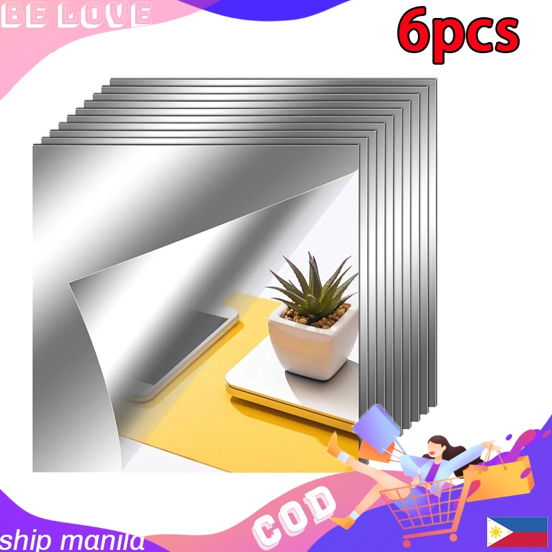 Square Self Adhesive Silver Acrylic Mirror/Flexible Non Glass Mirrors ...
