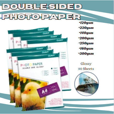 A4 Size Double Sided Glossy Photo Paper 120gsm / 140gsm / 160gsm ...