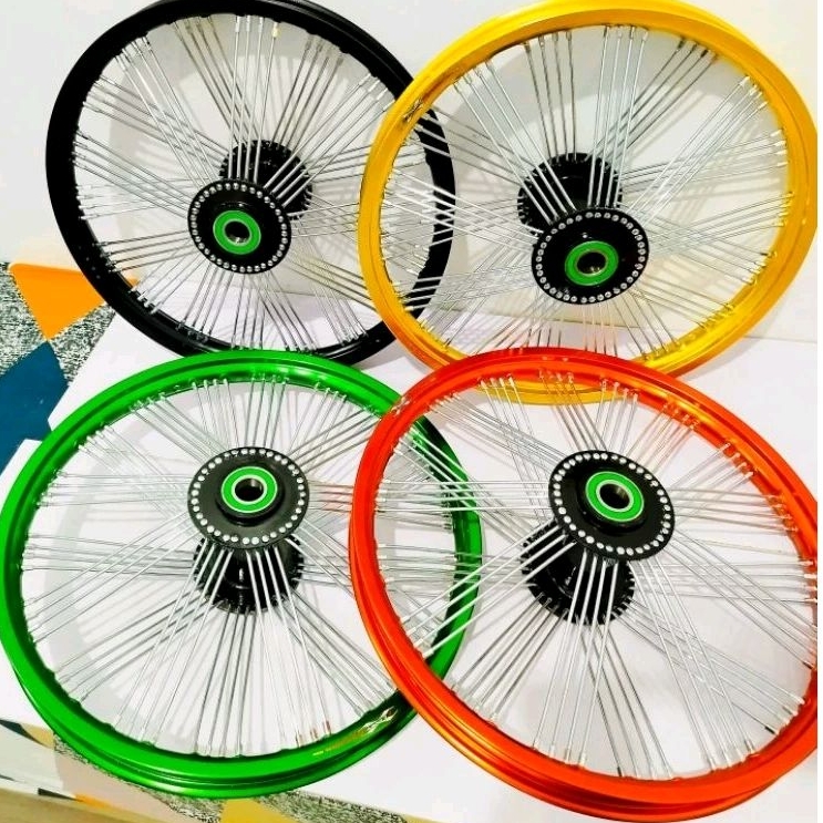 SIDE WHEEL ASSEMBLY WITH BEARING 6205 72SPOKES 1.4X17 | Shopee Philippines
