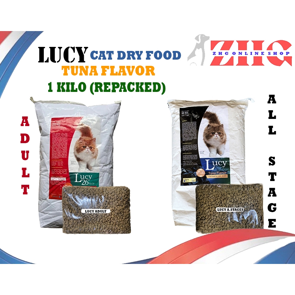 ZHG. LUCY CAT FOOD - TUNA Flavor | 1kg (REPACKED) | Shopee Philippines