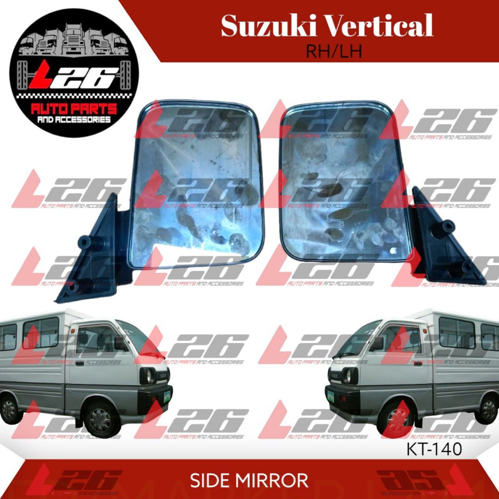 1SET RH/LH Suzuki F5A Multicab VERTICAL Side Mirror / Auto Mirror w/screws included KT-140 ...