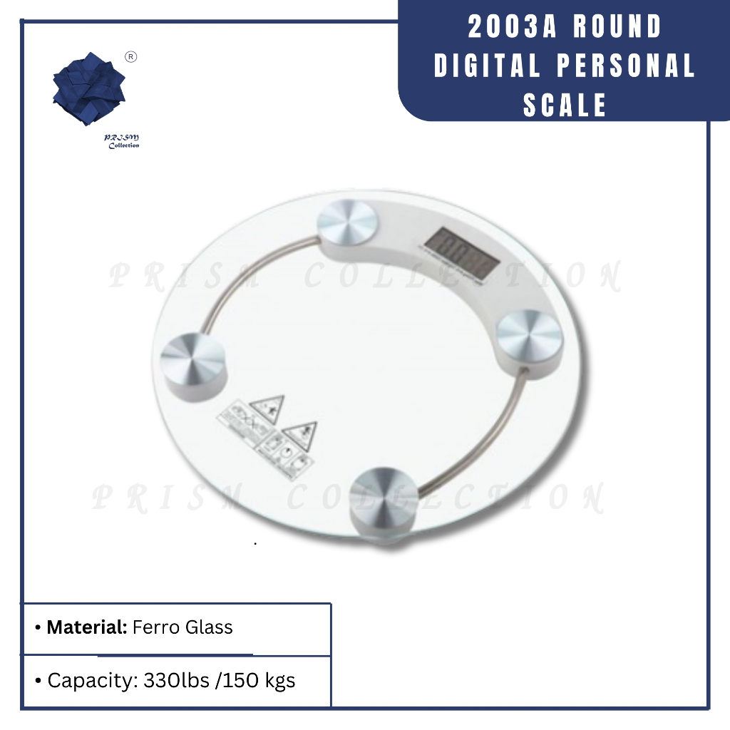 Prism Collection 2003A Round Digital Bathroom Scale digital Weighing ...