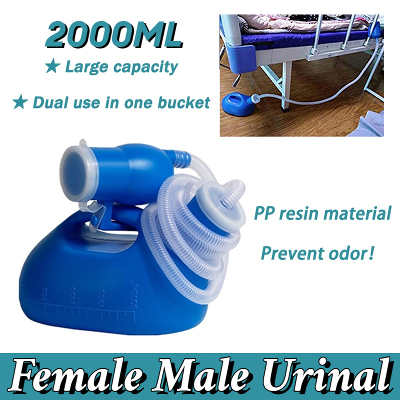 2000ml Female Male Urinal 1000ML Unisex Camping Portable PE Urinal Toilet Men & Women Urinal ...